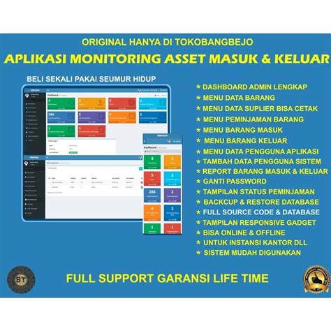 jual aplikasi web source code sistem informasi inventaris monitoring