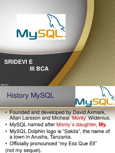 Mysql Presentation Pdf
