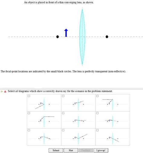 solved an object is placed in front of a thin converging