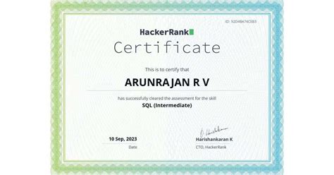 Sql Hackerrank Databaseskills Neverstoplearning Careergrowth