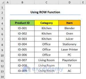 How To Increment Row Number In Excel Formula 6 Handy Ways