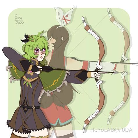 Collei And Amber Genshin Impact Hoyolab