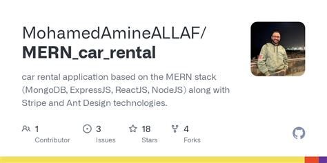 Github Mohamedamineallafmerncarrental Car Rental Application Based On The Mern Stack