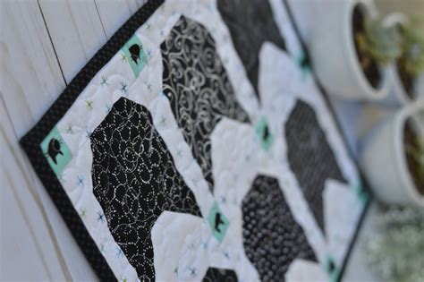 Cat Head Quilt Block Mini Quilt