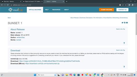 Report On Sunset 1 Ctf Challenge This Is A Machine Used To Get The