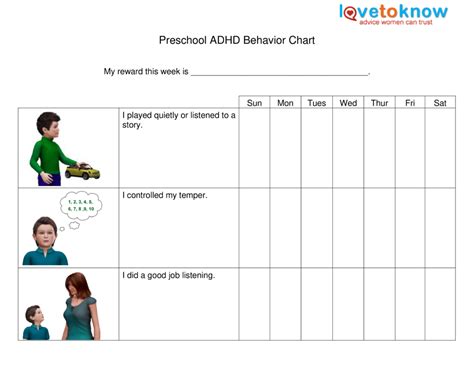 Free Printable Adhd Routine Charts