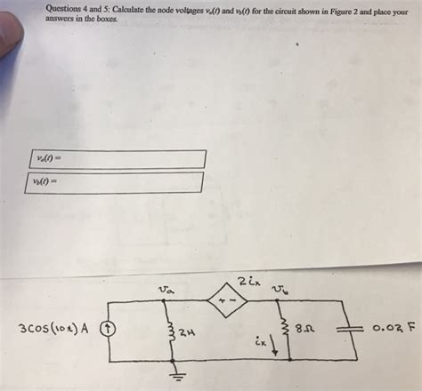 Solved Questions And Calculate The Node Voltages V Chegg