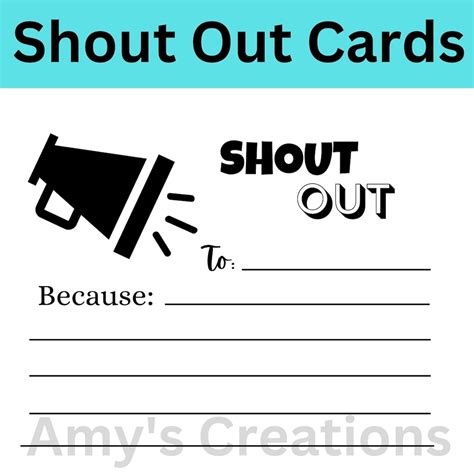 Shout Out Printable Template Free Printable Template Hub