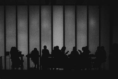 Premium Photo Silhouette Of Man In Dark Room