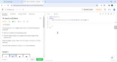 Leetcode Problem Search A 2d Matrix Rahul Kumar Dhall Posted On The