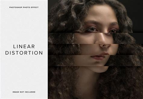 Premium Psd Linear Distortion Photo Effect Mockup