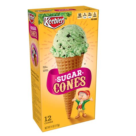 Keebler Original Sugar Cones Ice Cream Dessert Food 4 Oz Box