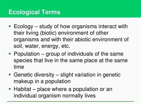 Ppt Ecological Terms Powerpoint Presentation Free Download Id 5698169