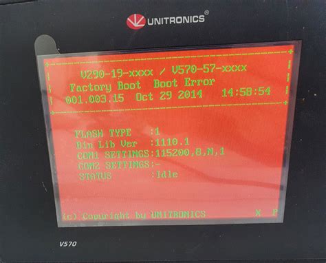 Plc V570 Factory Boot Boot Error Vision And Samba Plc Hmi
