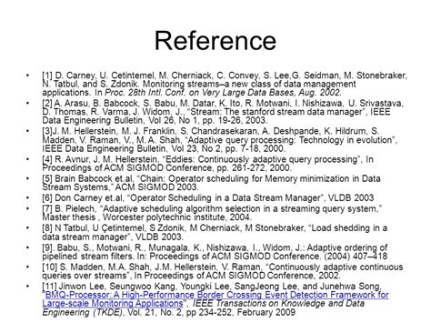 stream data operator ordering query optimization query index ppt