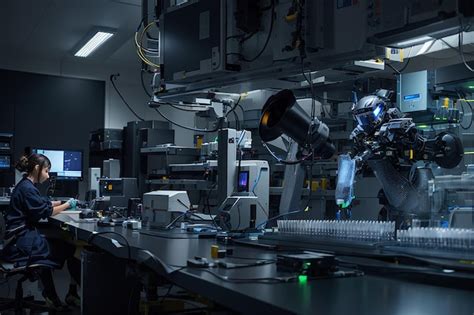 Premium Ai Image Nanotechnology Laboratory Precision At The Nanoscale