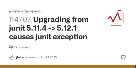 Upgrading From Junit 5114 5121 Causes Junit Exception · Issue 4707 · Javaparser