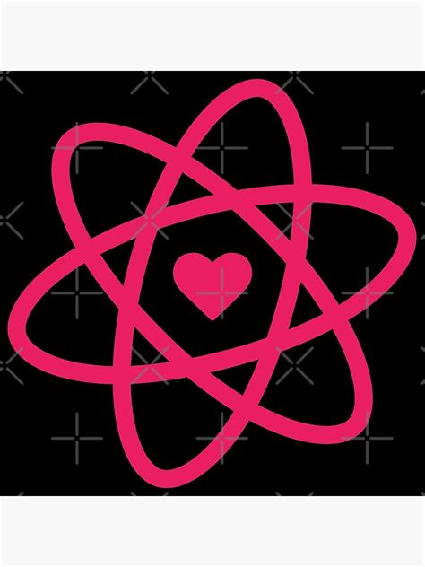React Js Is Love New React Code Logo Poster For Sale By Kanhadesign