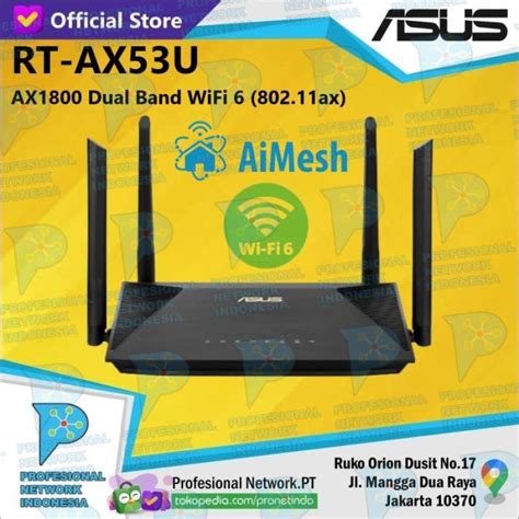 Jual Asus Rt Ax U Dual Band Wifi Ax Wireless Router With Aimesh Rt Ax Di Seller