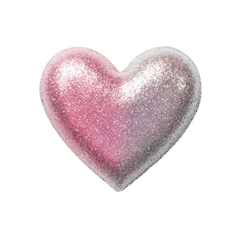 핑크 글리터가 있는 우아한 실버 하트 마음 금속성 박 Png 일러스트 및 이미지 에 대한 무료 다운로드 Pngtree