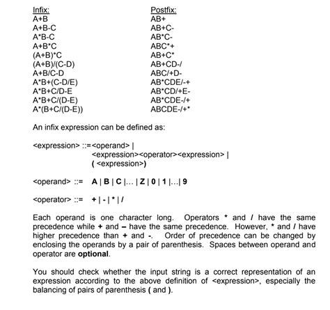 solved infix a b a b c a b c a b c a b c postfix ab ab c