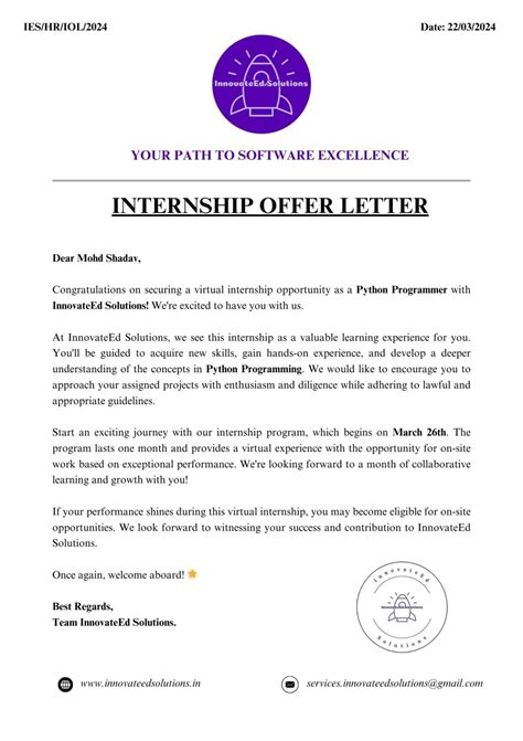 Mohd Shadav On Linkedin Pythoninternship Innovateedsolutions