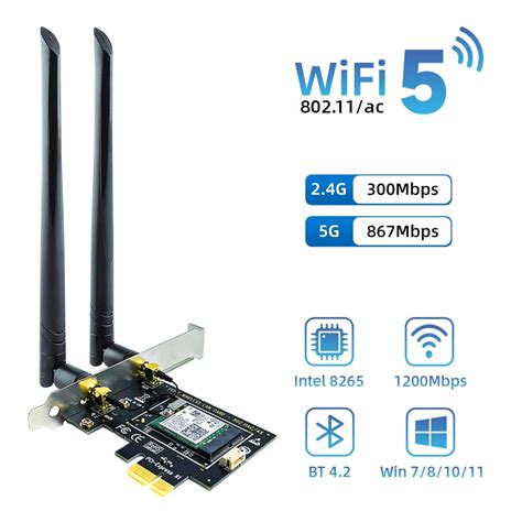 WiFi 6E Ax210 PCI Express Network Card Intel AX210NGW Bluetooth 5.3 Tr ...