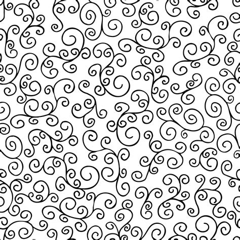 Wavy And Swirling Brush Strokes Of Vector Seamless Drawing Vector