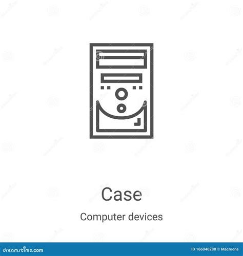 Case Icon Vector From Computer Devices Collection Thin Line Case Outline Icon Vector