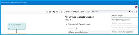 Deployment Of Sas Event Stream Processing Projects Using Project Packages