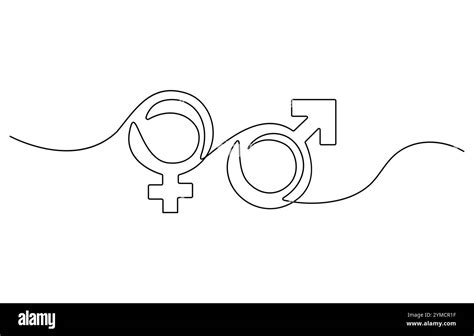 female gender icon line continuous drawing vector one line female