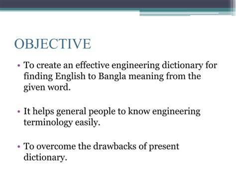 Engineering Dictionary Ppt