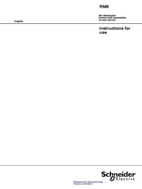Manual De Uso Rm6 Pdf Electrical Substation Switch