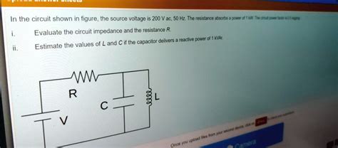 Solved In The Circuit Shown In The Figure The Source Voltage Is 200 V Ac 50 Hz The