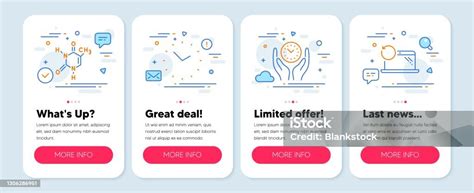 화학 공식 안전 시간 시간 기호와 같은 교육 아이콘 집합입니다 복구 랩톱 라인 아이콘입니다 벡터 건강관리와 의술에 대한 스톡 벡터 아트 및 기타 이미지 Istock