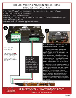 Fillable Online LED RGB MOD INSTALLATION INSTRUCTIONS Fax Email Print PdfFiller