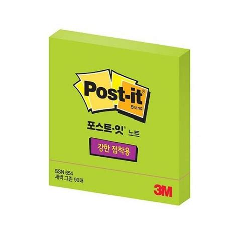 3m 포스트잇 슈퍼스티키 654 Ssn 새싹그린76x76 9 홈플러스 택배배송
