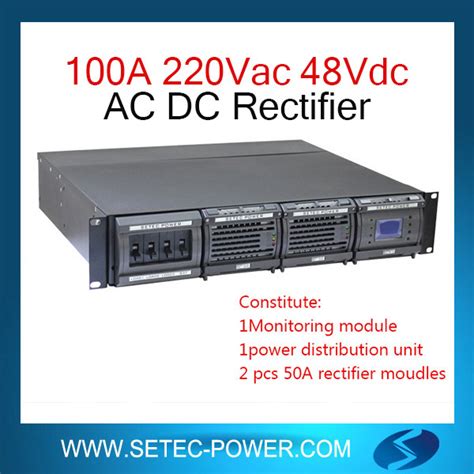 220vac 48vdc Rectifier System For Telecom Rectifier Ac To Dc 100amp