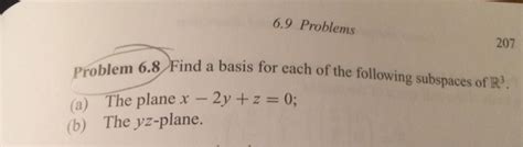 solved find a basis for each of the following subspaces of