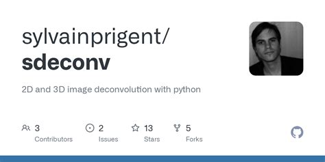 github sylvainprigent sdeconv 2d and 3d image deconvolution with python