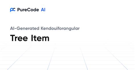 Build Great Kendouiforangular Tree Item Components Faster Using Ai Tools