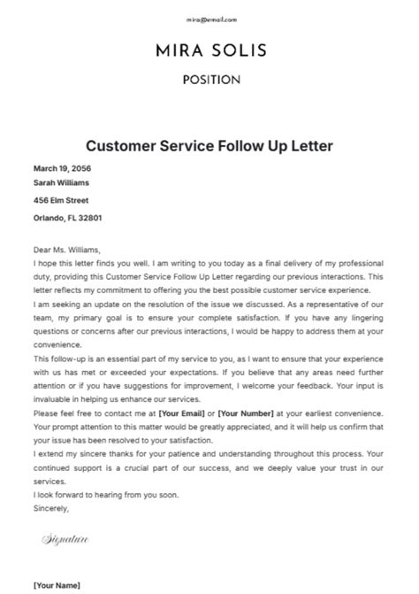 Free Patient Follow Up Medical Letter Layout Template To Edit Online