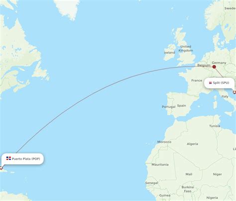 All Flight Routes From Split To Puerto Plata Spu To Pop Flight Routes
