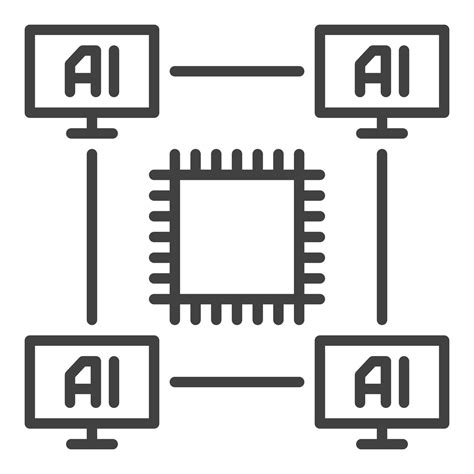 computers with ai chip vector artificial intelligence technology