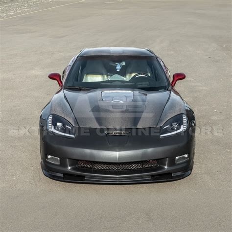2005 13 Corvette C6 Zr1 Style Primed Full Front Bumper Cover Lip