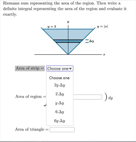 Solved Riemann Sum Representing The Area Of The Region Then Chegg Com