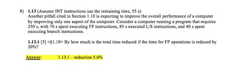 solved 8 1 13 assume int instructions use the remaining