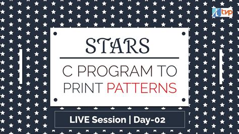 pattern in c with loops print patterns and pyramids using stars c programming tutorial day