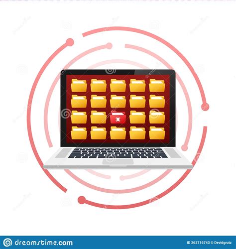 Computer Virus Infect Files Malware Hacker Attack Vector Stock