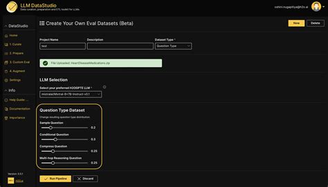 Create Your Own Evaluation Datasets H O LLM DataStudio Docs